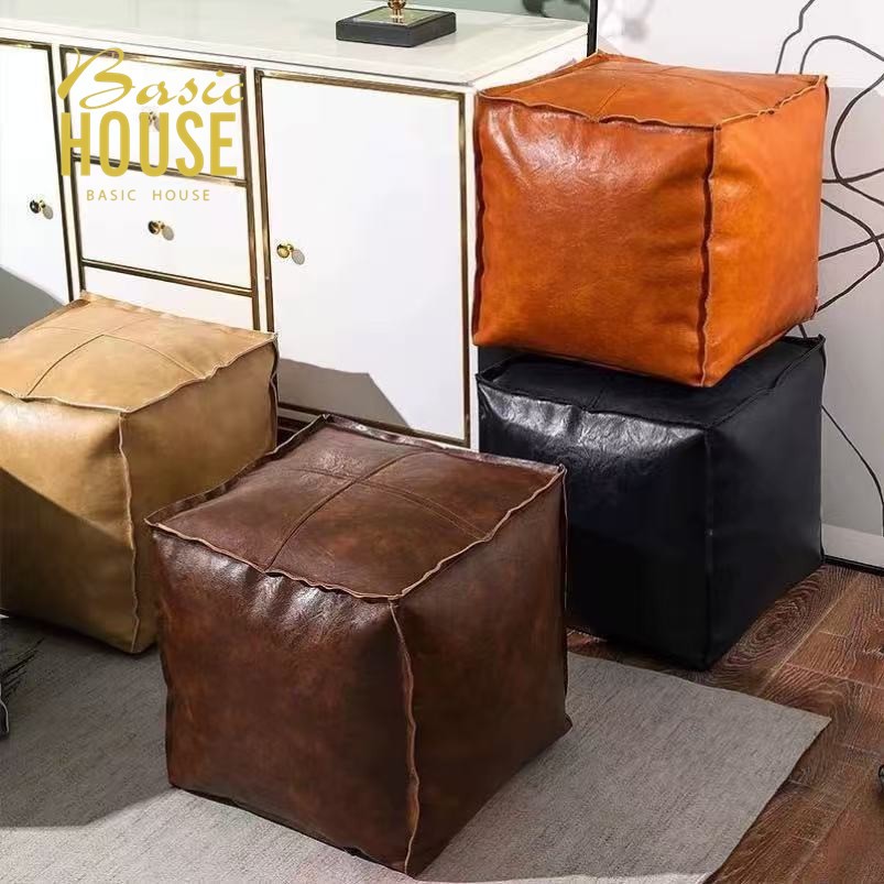 Luxury storage Leather Stool Used Clothes Storage Bench Storage Sofa ...