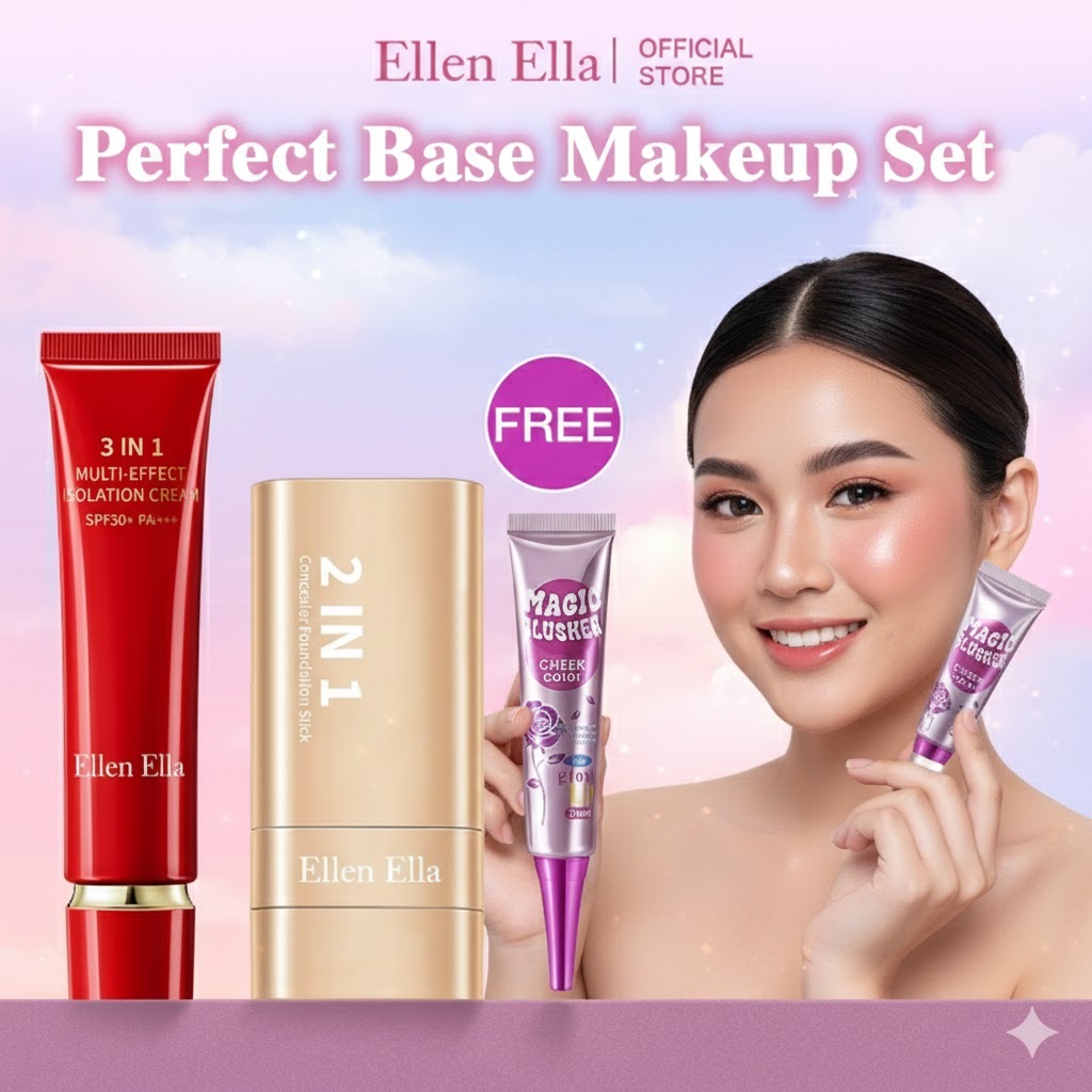 Ellen Ella Beauty Set Primer Make Up Base Concealer And Foundation ...