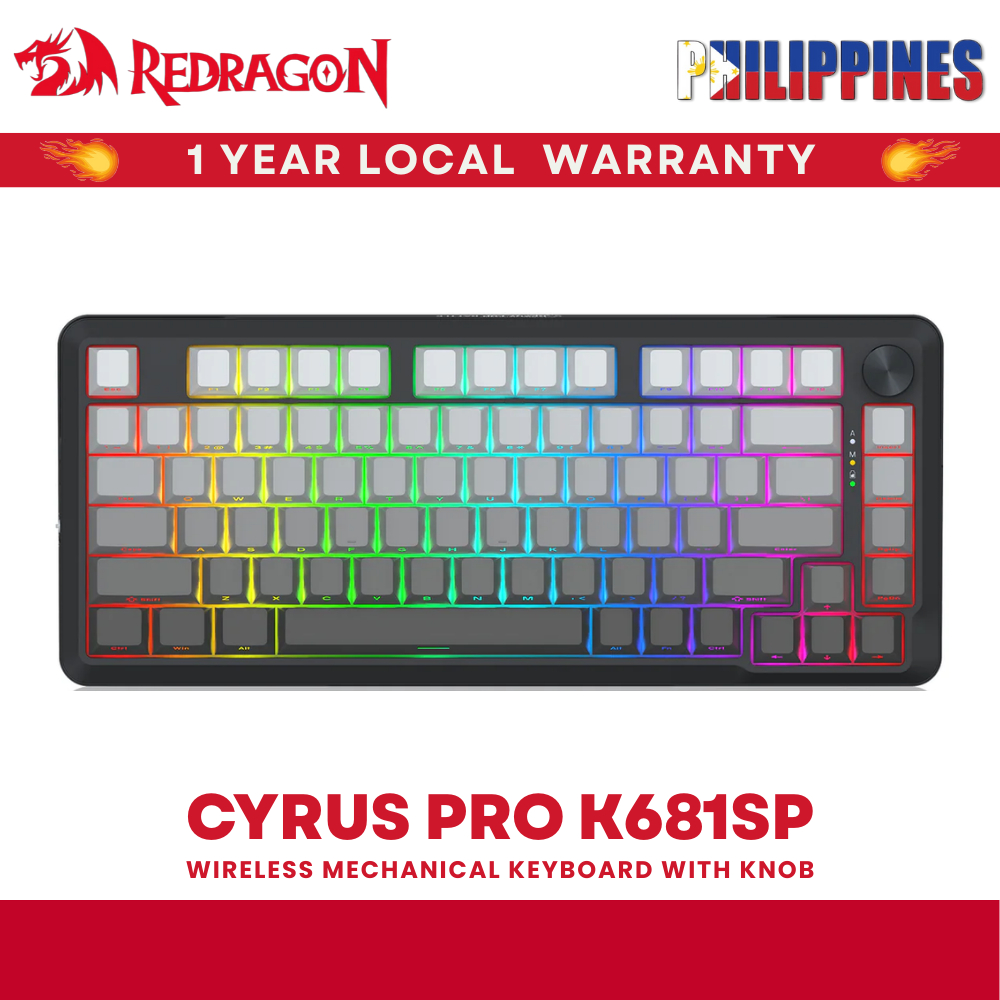 Redragon Cyrus Pro K681SP RGB Tri-Mode 75% Hot-Swappable Gasket ...