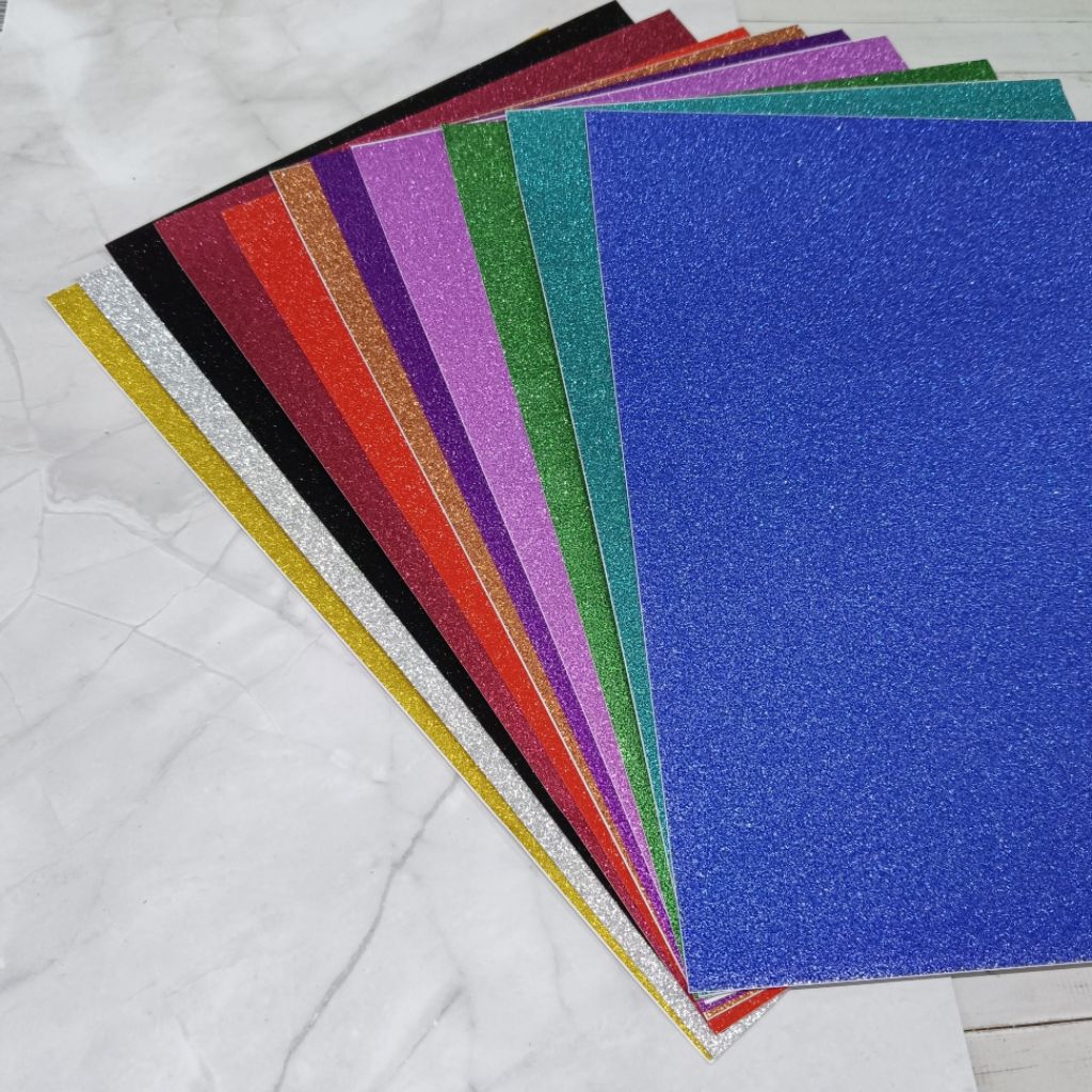 10 Pieces 80 GSM Glitter Sticker A4 Size | Shopee Philippines