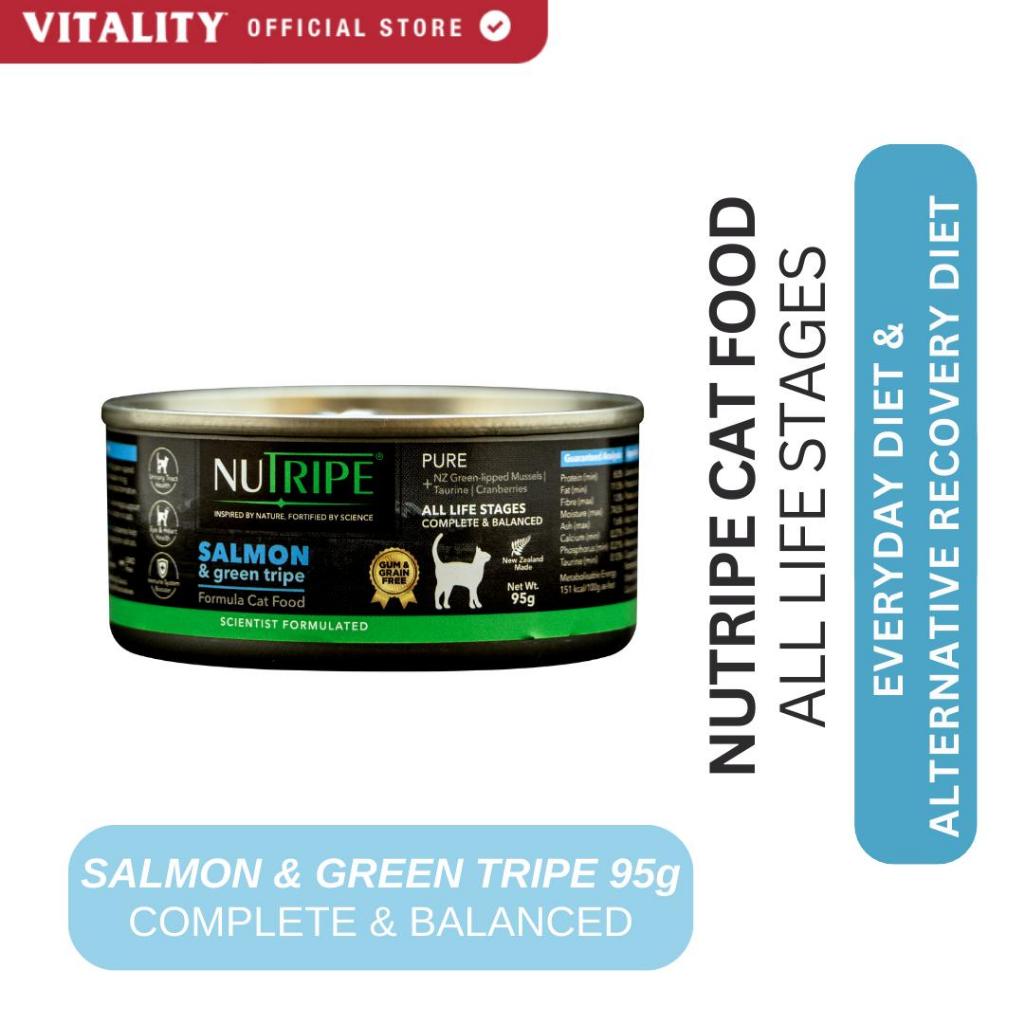 NUTRIPE Cat Food - All Life Stages - Salmon & Green Lamb Tripe Canned ...