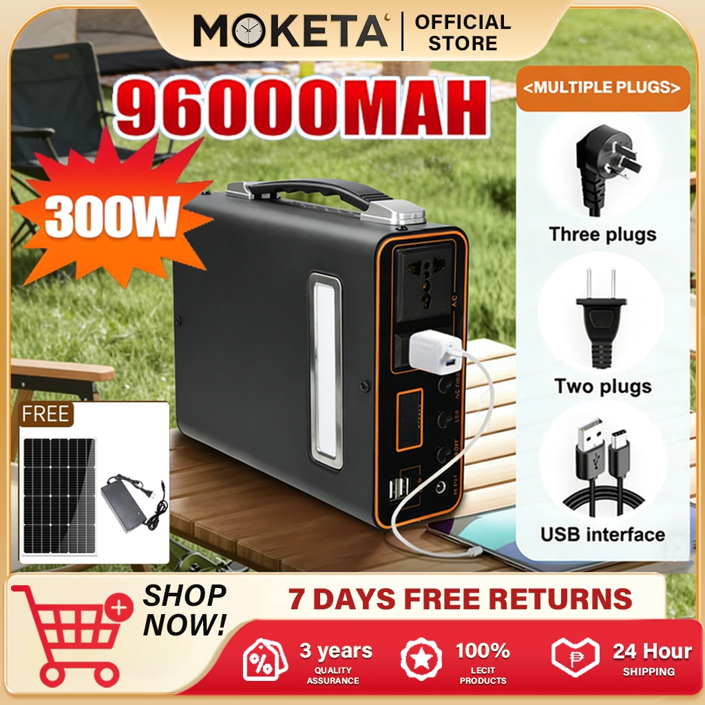 MOKETA New Portable power station with 4 sockets, 300W power station ...
