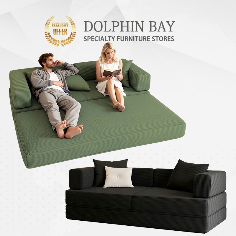 Sofa bed, modern minimalist compressed sofa, full foam, vacuum-rolled ...