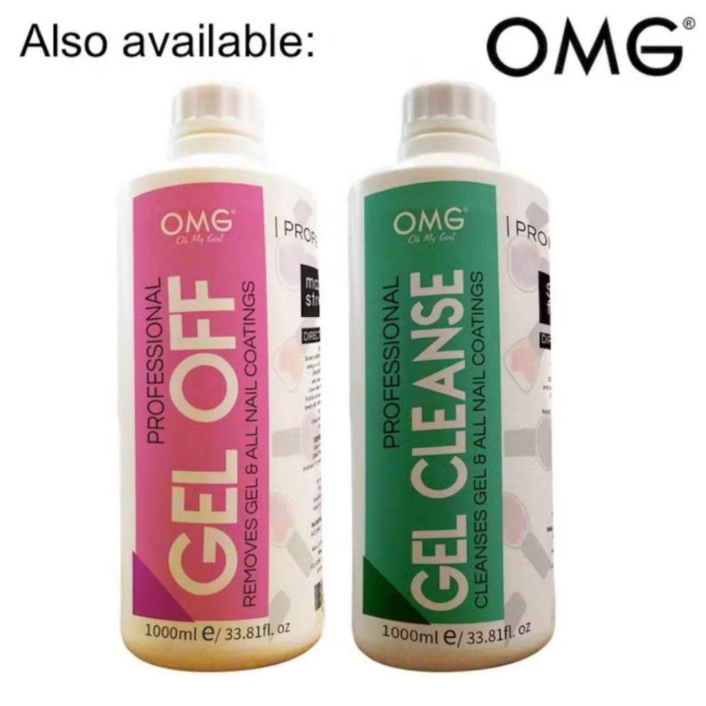OMG Gel Off & Gel Cleanse Solution - 1000ml Nail Art & Manicure Remover ...