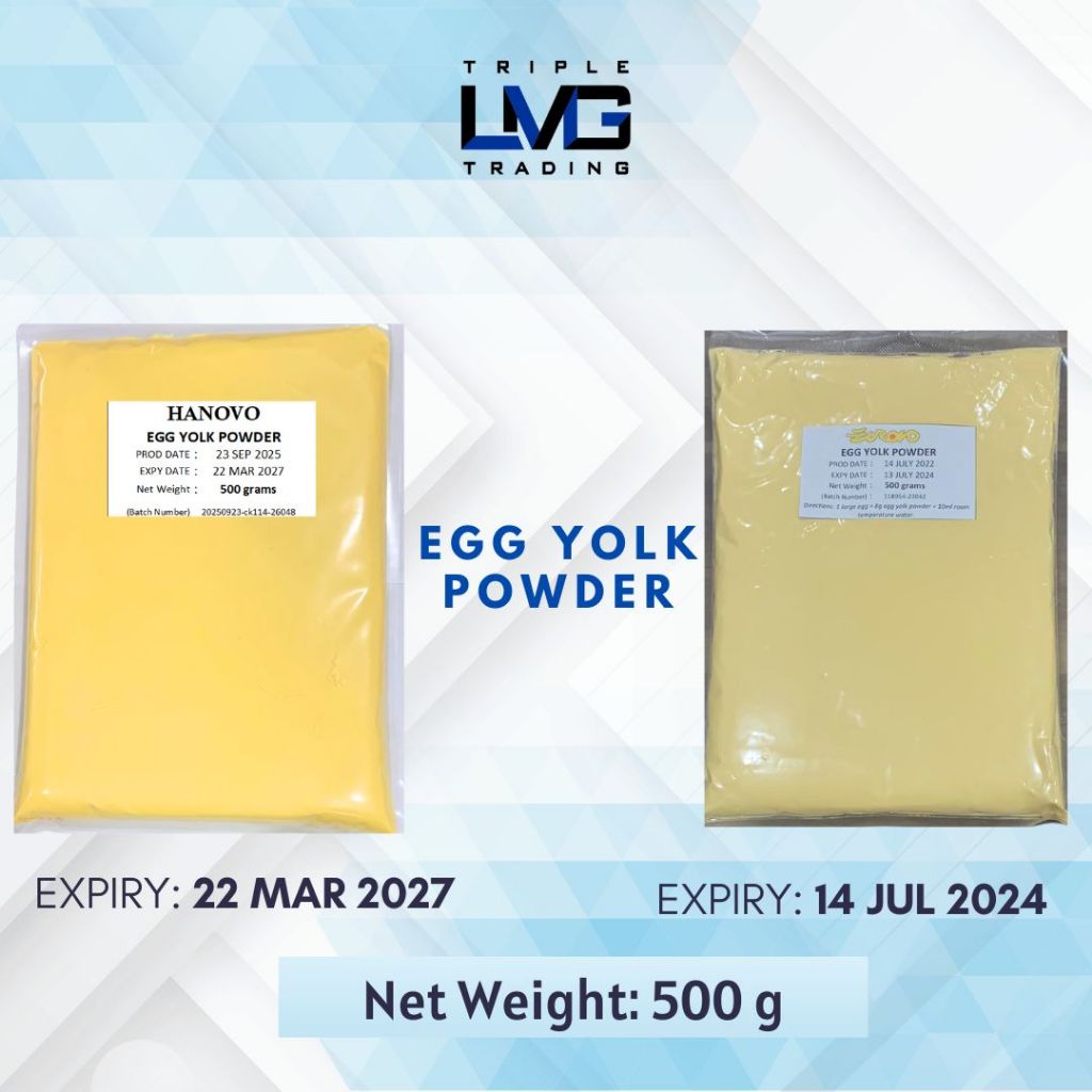 HANOVO | EUROVO EGG YOLK POWDER 500g | 250g | 100g | 50g | Shopee ...