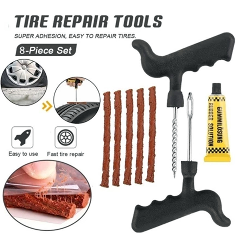 Car Motorcycle Tubeless Tire Repair Tool Kit Bicycle Accessories ...