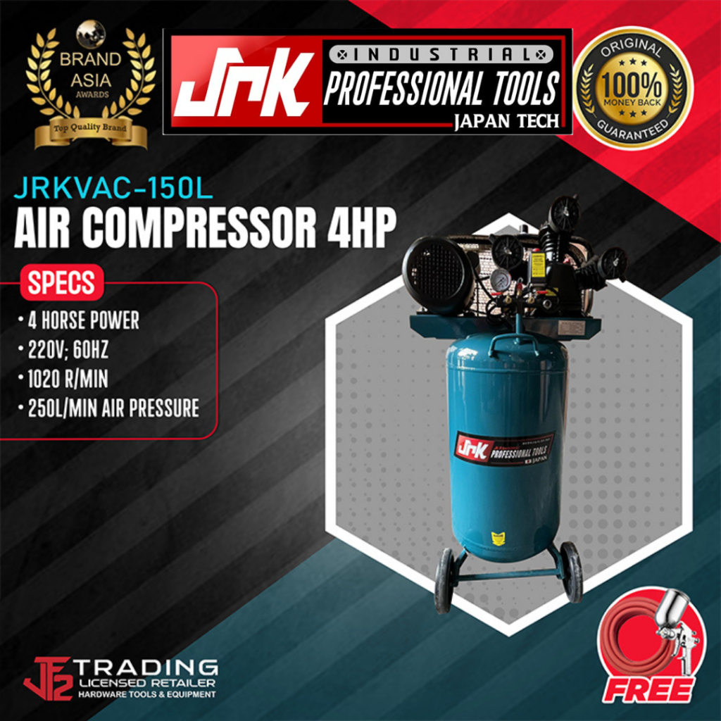 JRK 4HP VERTICAL AIR COMPRESSOR JRKHPVAC-150L High Quality with ...
