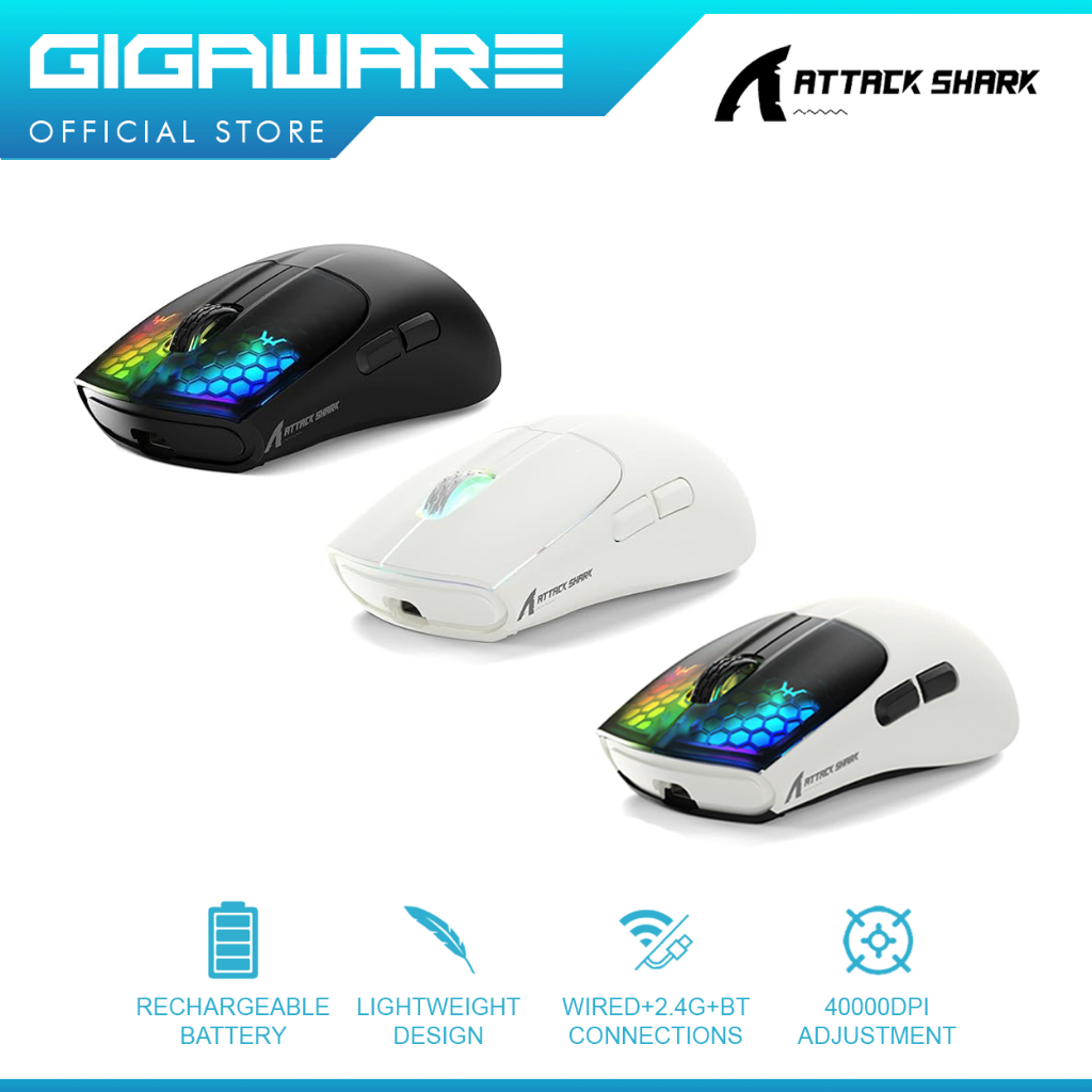 Attack Shark X5 Wireless Gaming Mouse Tri-Mode 2.4G USB-C Wired ...