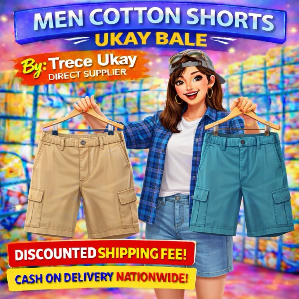 MEN COTTON SHORT UKAY BALE BY TRECE UKAY DIRECT SUPPLIER | Shopee ...