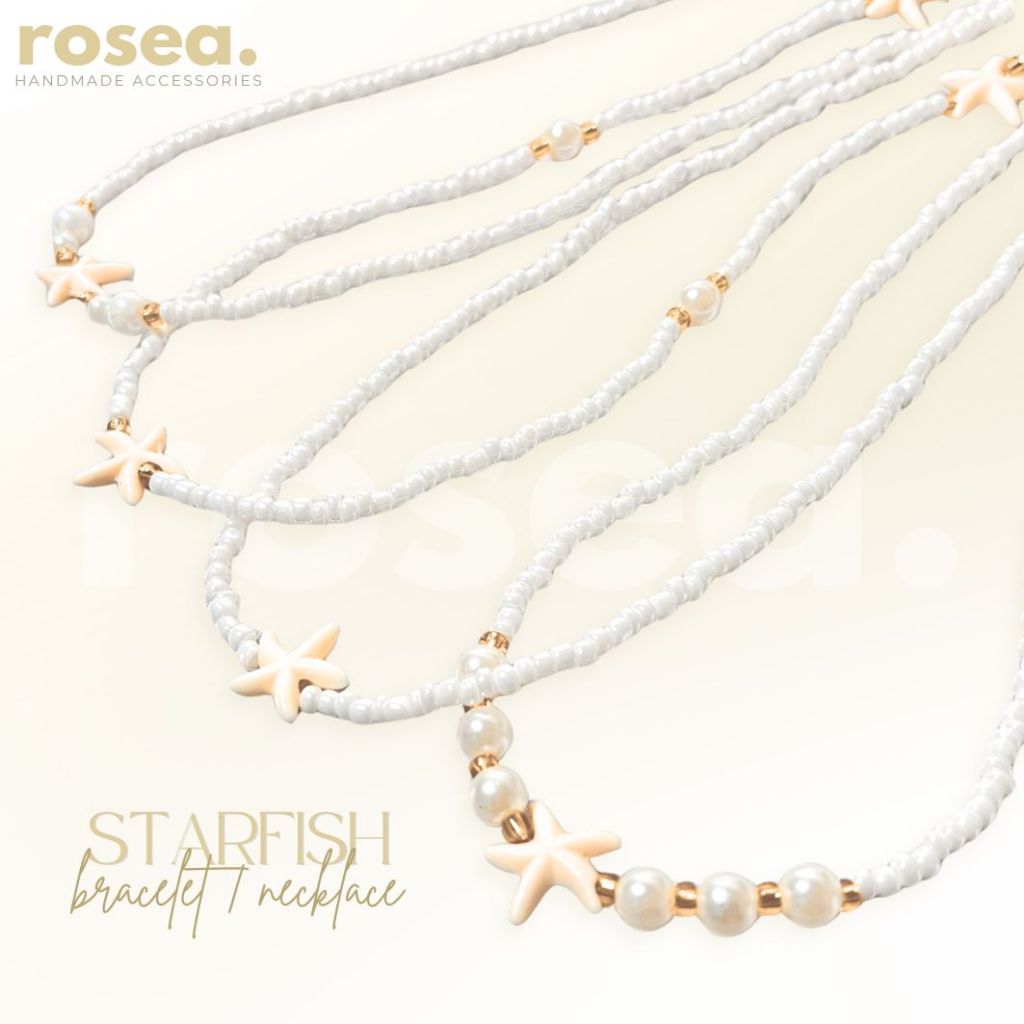 Starfish and Pearl Ocean Necklace Summer Pearl Shell Choker Beach Sea ...