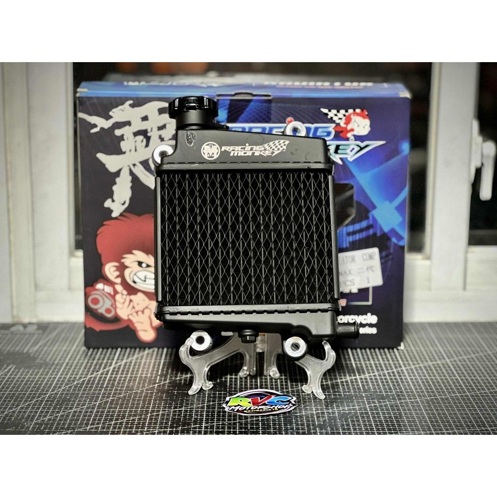 RACING MONKEY 2 Rows Radiator (Black Edition) for Aerox V2 & Nmax V2 ...