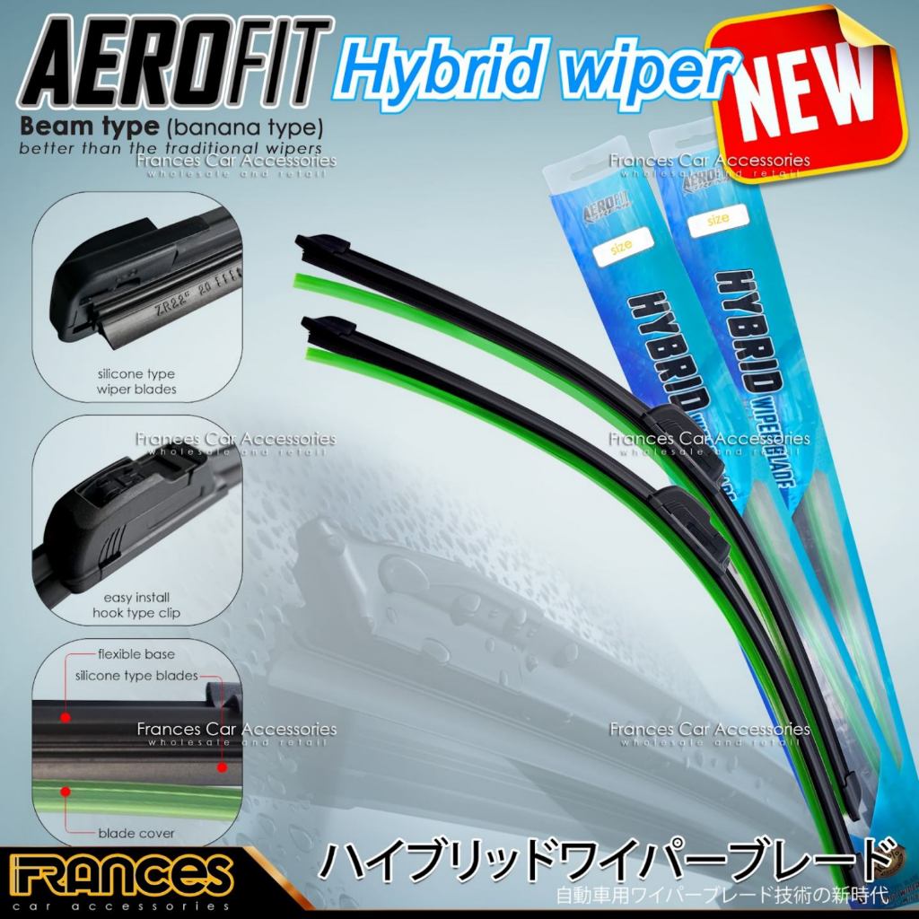 PAIR TOYOTA ALTIS 2002- 2025 26/14 HYBRID WIPER BLADE BANANA TYPE HEAVY DUTY( Accessories ...