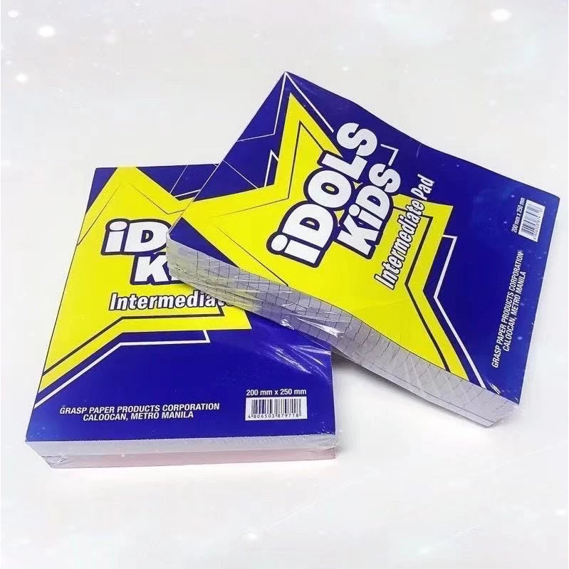 INTERMEDIATE PAD Yellow Paper 1/4 pad 1/2 Crosswise lengthwise Colored ...