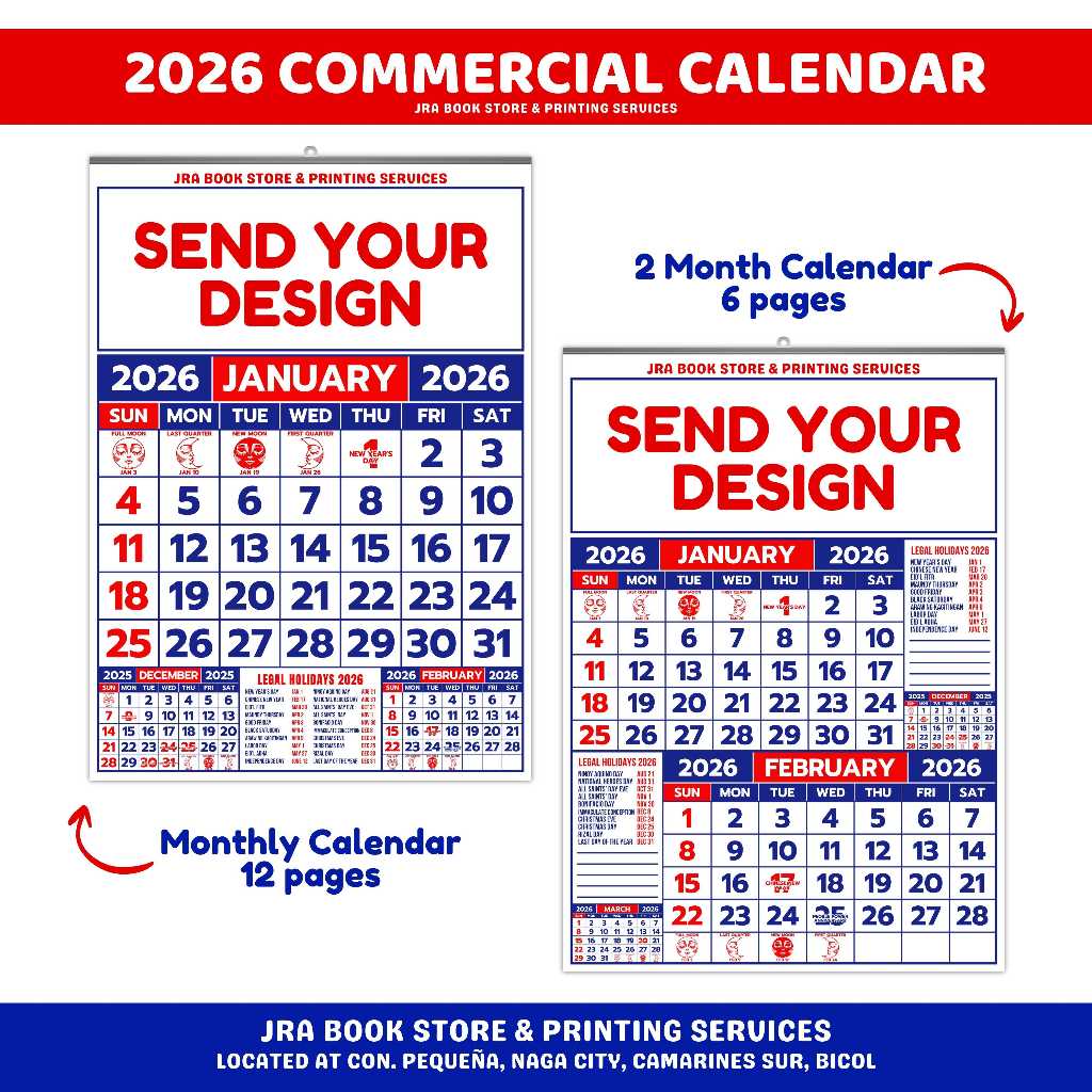 2026 Custom Commercial Calendar | Business, Personalized, Election ...