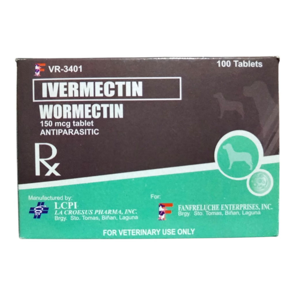 WORMECTIN (Ivermectin) 150mcg Tablet Antiparasitic (For Dogs only) 1 ...