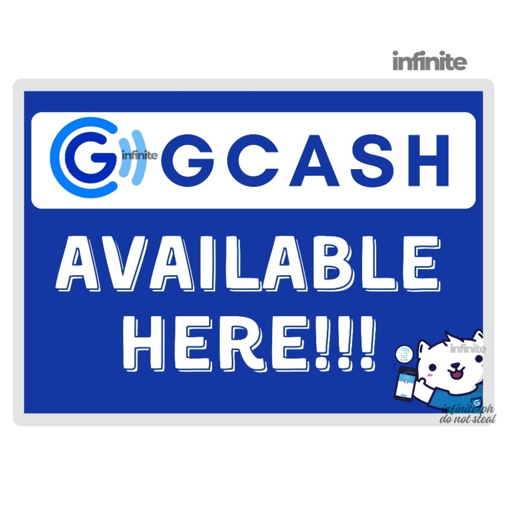 Gcash Available Here - Laminated Signage A4 A5 Size | Shopee Philippines