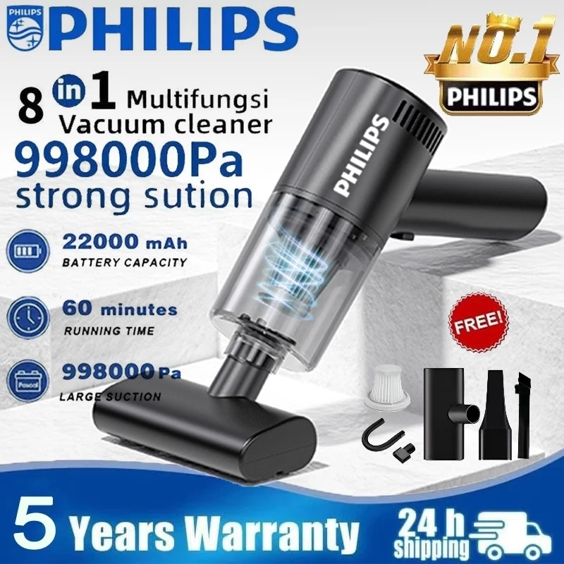 PHILIPS Vacuum Cleaner 998000Pa Cordless Wireless Ultra Quiet Strong ...