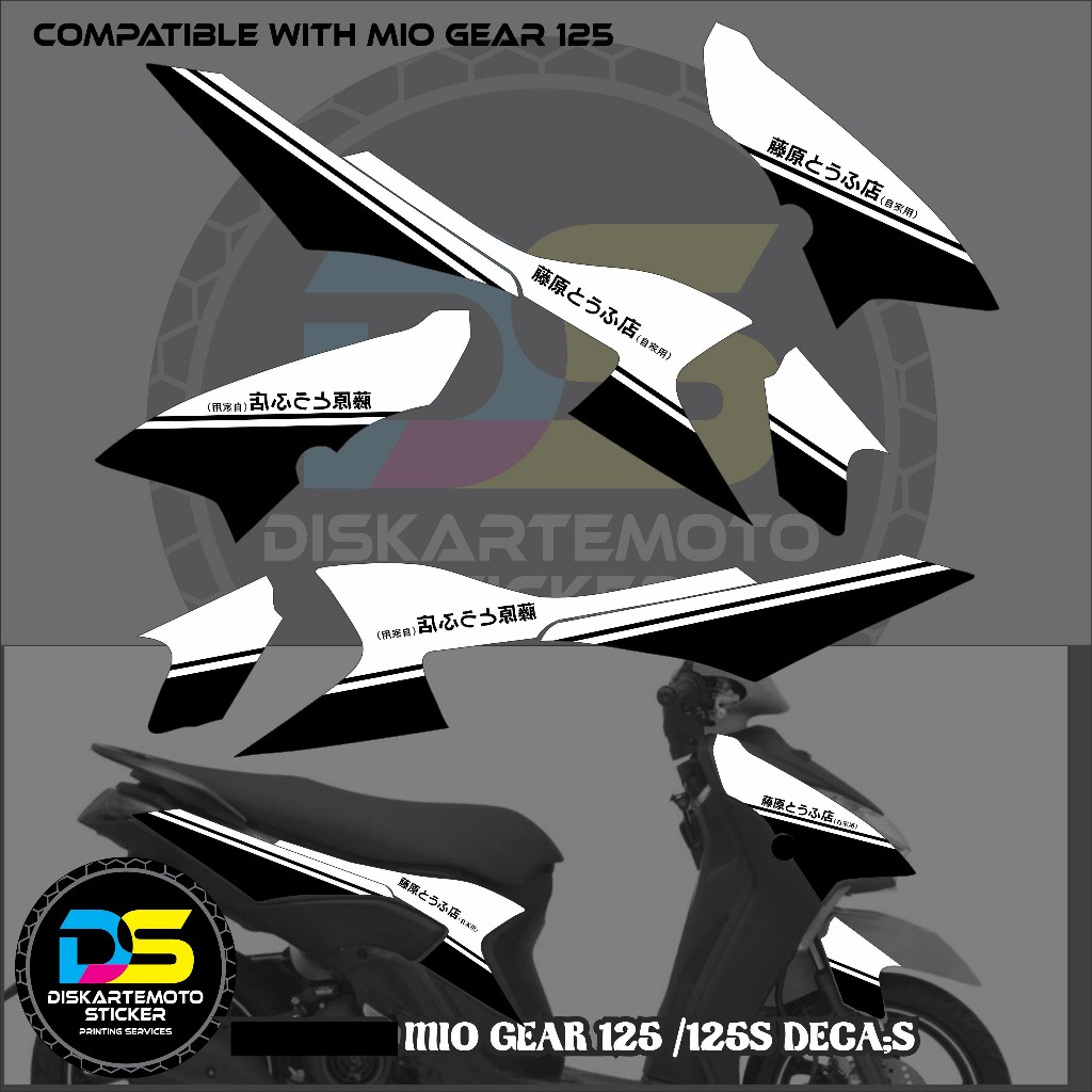 Mio Gear 125 Sticker Compatible With Mio Gear 125/125s ,Decals Sticker ...
