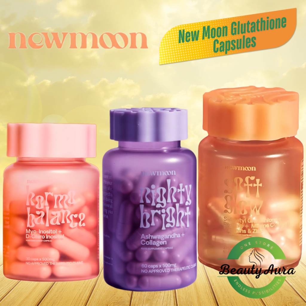 NEW MOON Soft Glow S-Acetyl Glutathione Beauty Supplement Skin ...