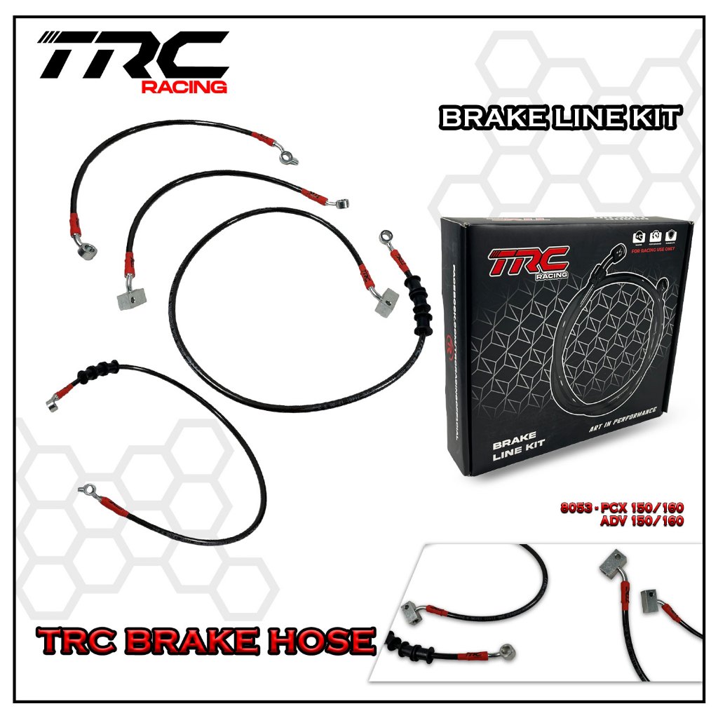 TRC PCX 150/160 ADV 150/160 TRC Braided Brake Line Hose ABS 8053 ...