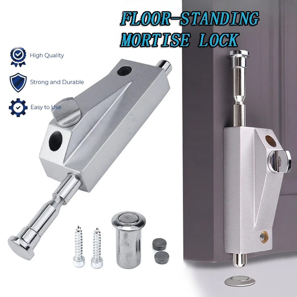 Aluminum Alloy Floor-standing Mortise Lock Glass Door Spring Bolt Lock ...