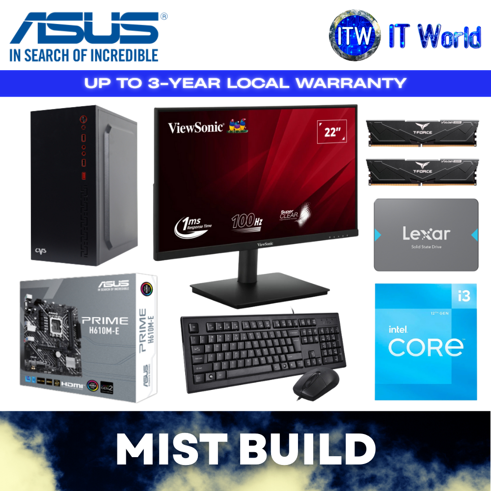[PC Build] ASUS MIST BUILD – Intel i3-12100 | DDR5 8GB RAM | 240GB SSD ...