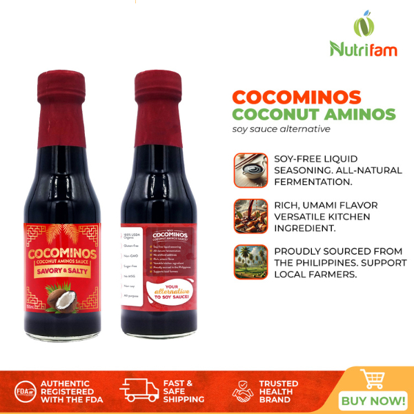 Nutrifam Cocominos Coconut Aminos Sauce Soy Sauce Alternative (150ml ...