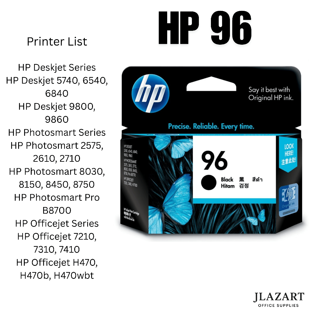 HP 96 Black Original Ink Cartridge – Genuine HP Ink for Deskjet ...