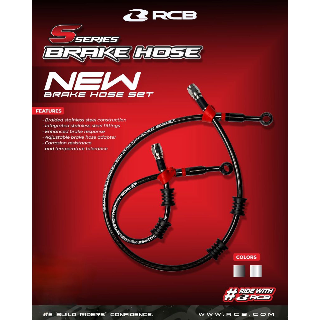Rcb S Series Break Hose Set For ABS Sniper155 (ABS) , Aerox v2 (ABS ...