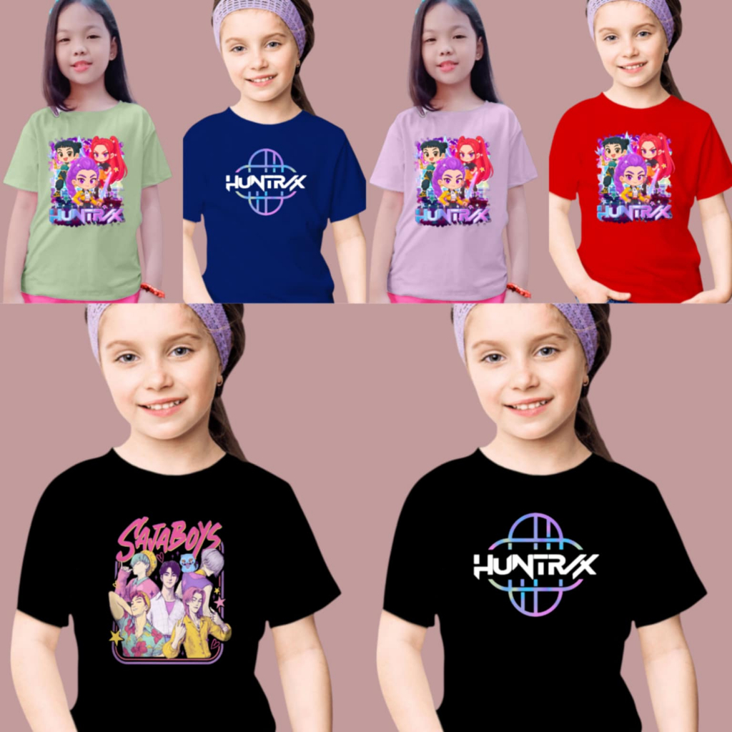 Colored KPOP DEMON HUNTER HUNTRIX & SAJA BOYS DTF Print T shirt for ...