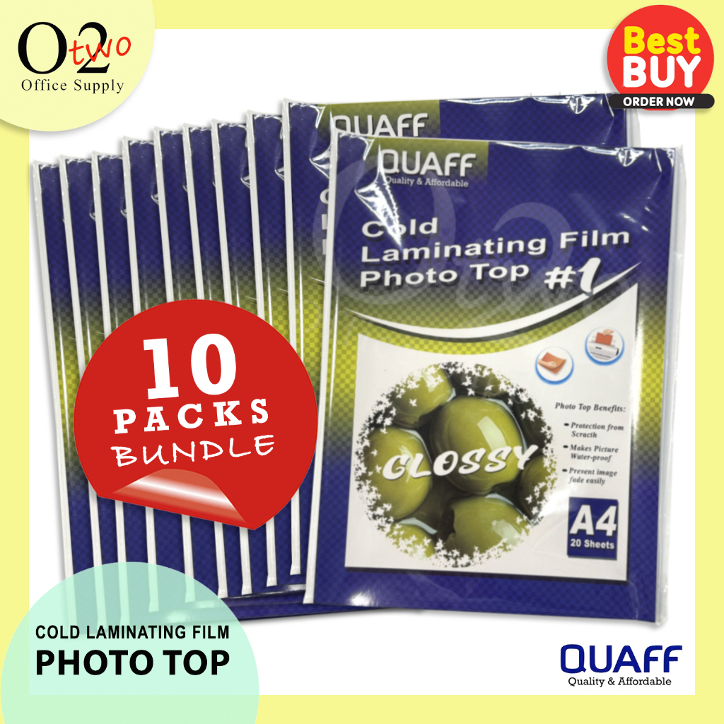 QUAFF Photo Top GLOSSY A4 Size 80micron(10 packs Bundle) | Shopee ...