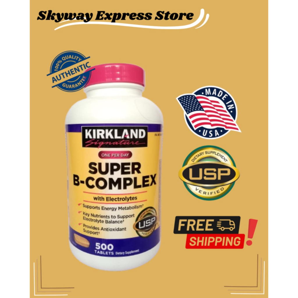 Kirkland Signature Super B-Complex with Electrolytes, 500 tablets Exp ...