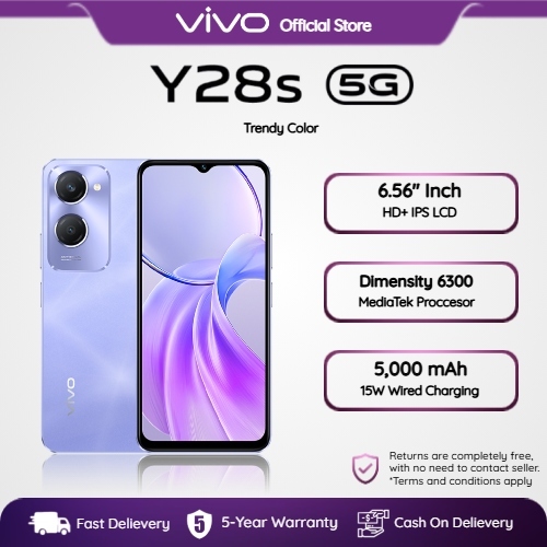 Y28s 5G | 8GB RAM + 256 ROM | Sleek design, strong performance, long ...