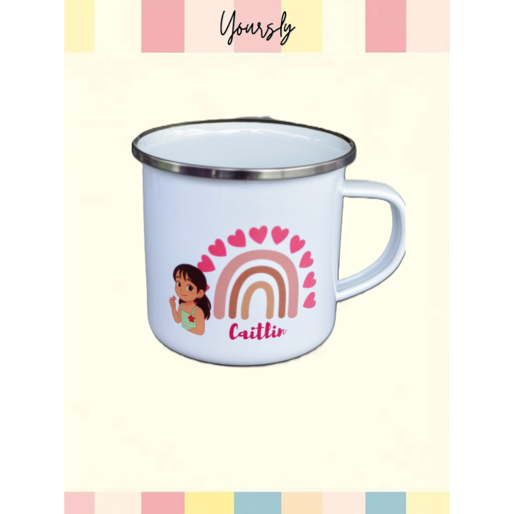 Personalized Enamel Mug | Custom Name / Design | Gift for Any Occasion ...