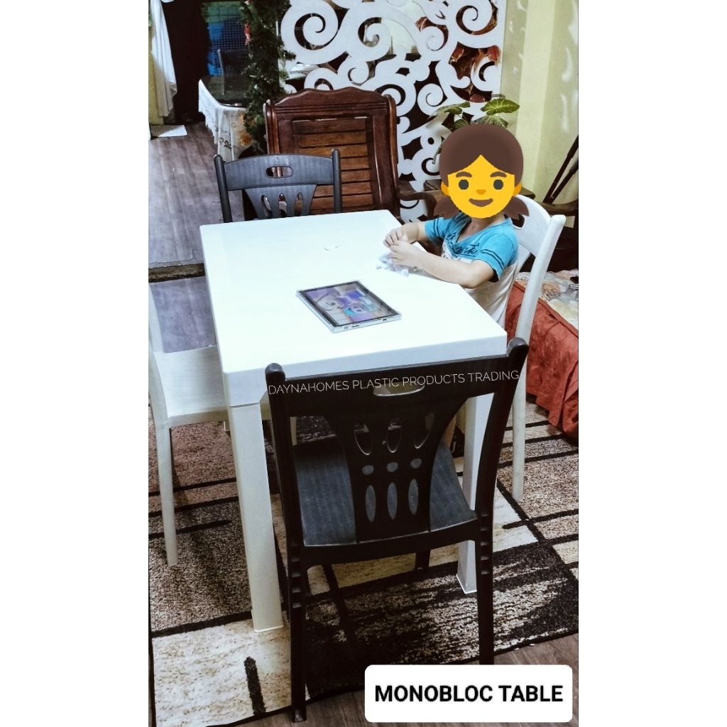 MONOBLOC TABLE WHITE | Shopee Philippines