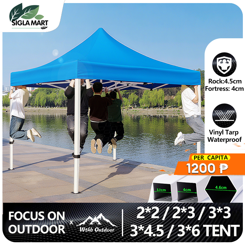 Retractable Tent Folding Khaki Blue Sun & Rain Outdoor Stall Foldable ...