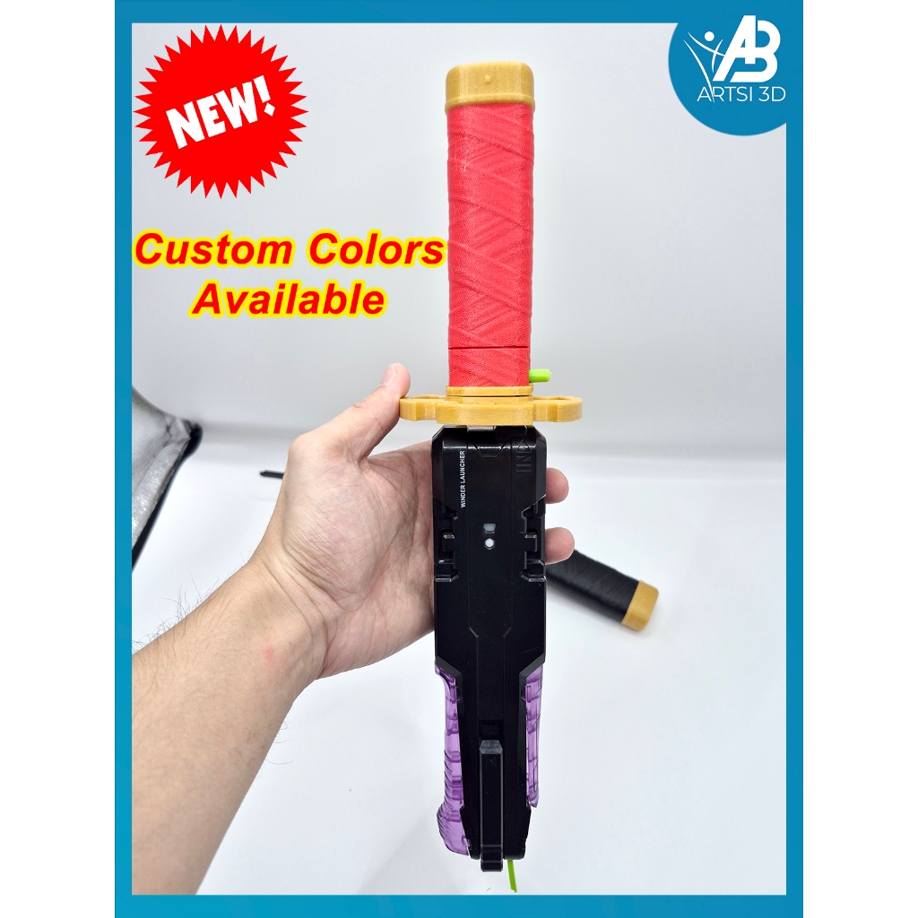 Beyblade Winder Katana Samurai Sword Launcher Winder Grip Handle Custom ...