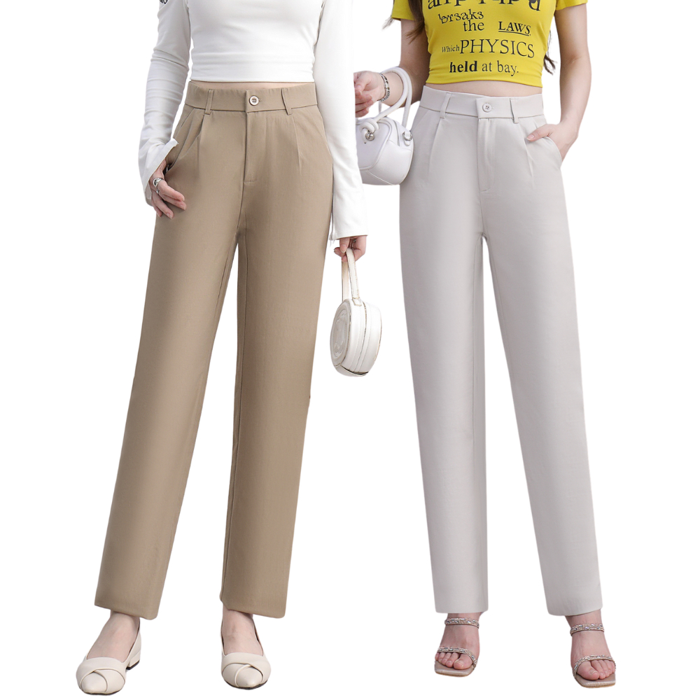 High Waist Slacks Pants for Women Slim Fit, Sizes 25–32 #253 Office ...