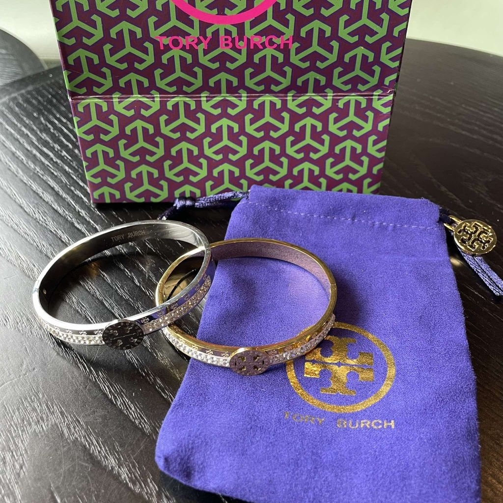 Tory Burch Logo Bangle Bracelet (ORIGINAL) | Shopee Philippines