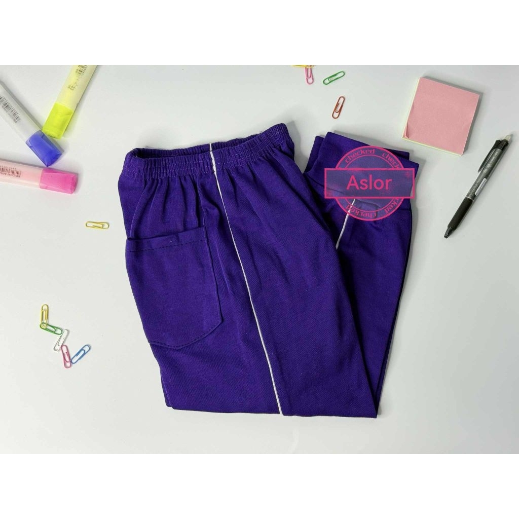 Dark Violet Jogging Pants P.E School Uniform for Kids | Shopee Philippines