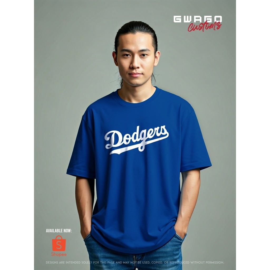 DODGERS PRO CLUB INSPIRED TSHIRT (BLUE #004) | Shopee Philippines