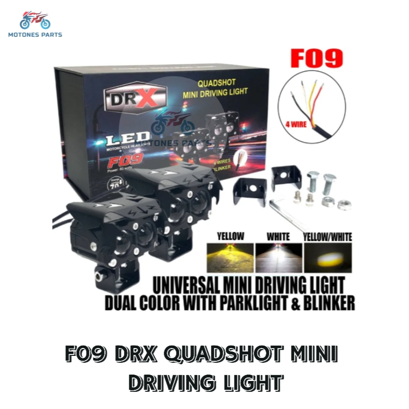 DRX MINI DRIVING LIGHT DUAL COLORS QUADSHOT HEADLIGHT MINI DRIVING ...