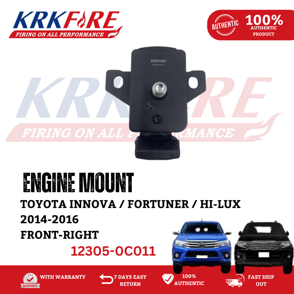 KRKFIRE ENGINE MOUNT KF12305-0C011 FOR TOYOTA INNOVA 2003 UP/HILUX 2004 ...