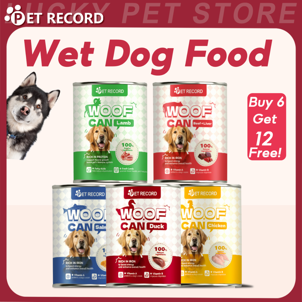 PET RECORD Wet Dog Food Can 430g 5 Flavors | Organic Natural | For All ...