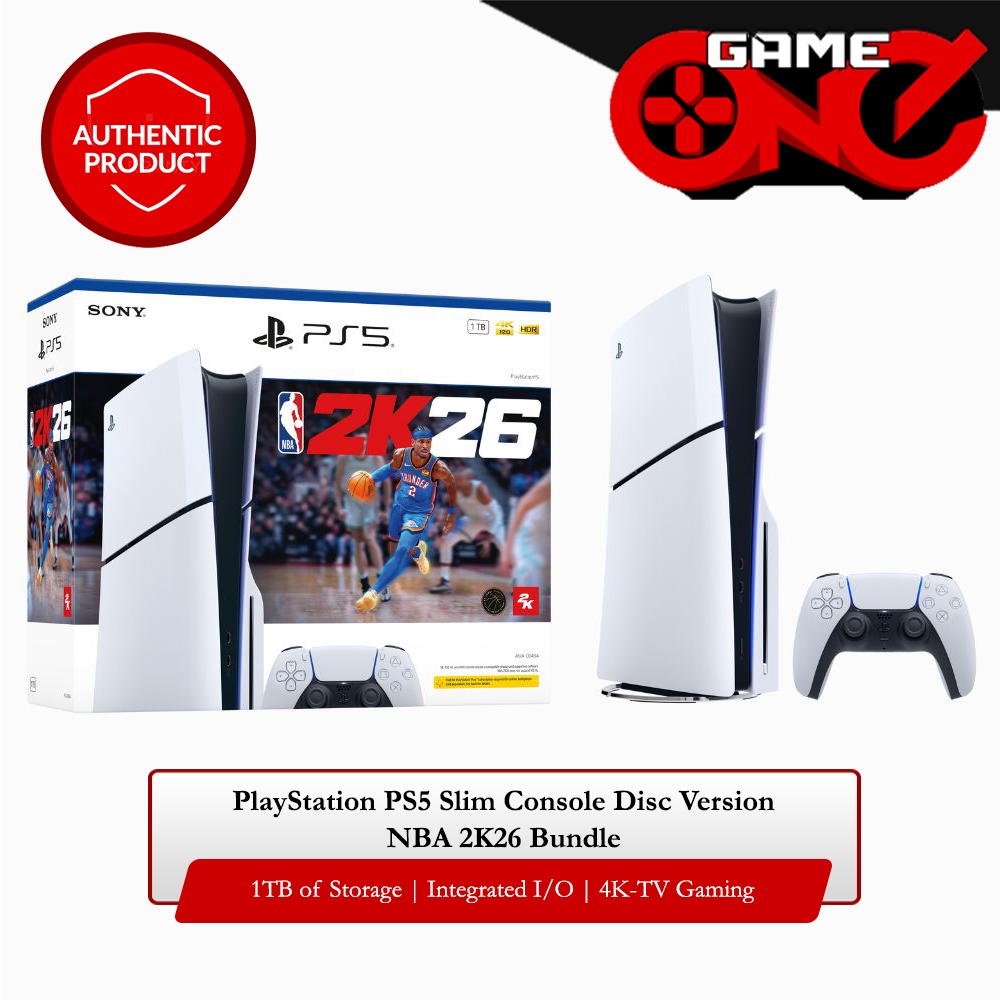 PlayStation PS5 Slim Console Disc Version NBA 2K26 Bundle - Physical ...