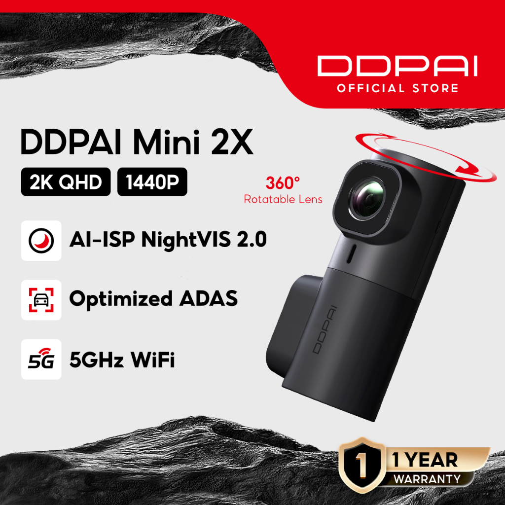 DDPAI Mini 2X 1440P 2K QHD 360° Superior Night Vision 5GHz WiFi ...