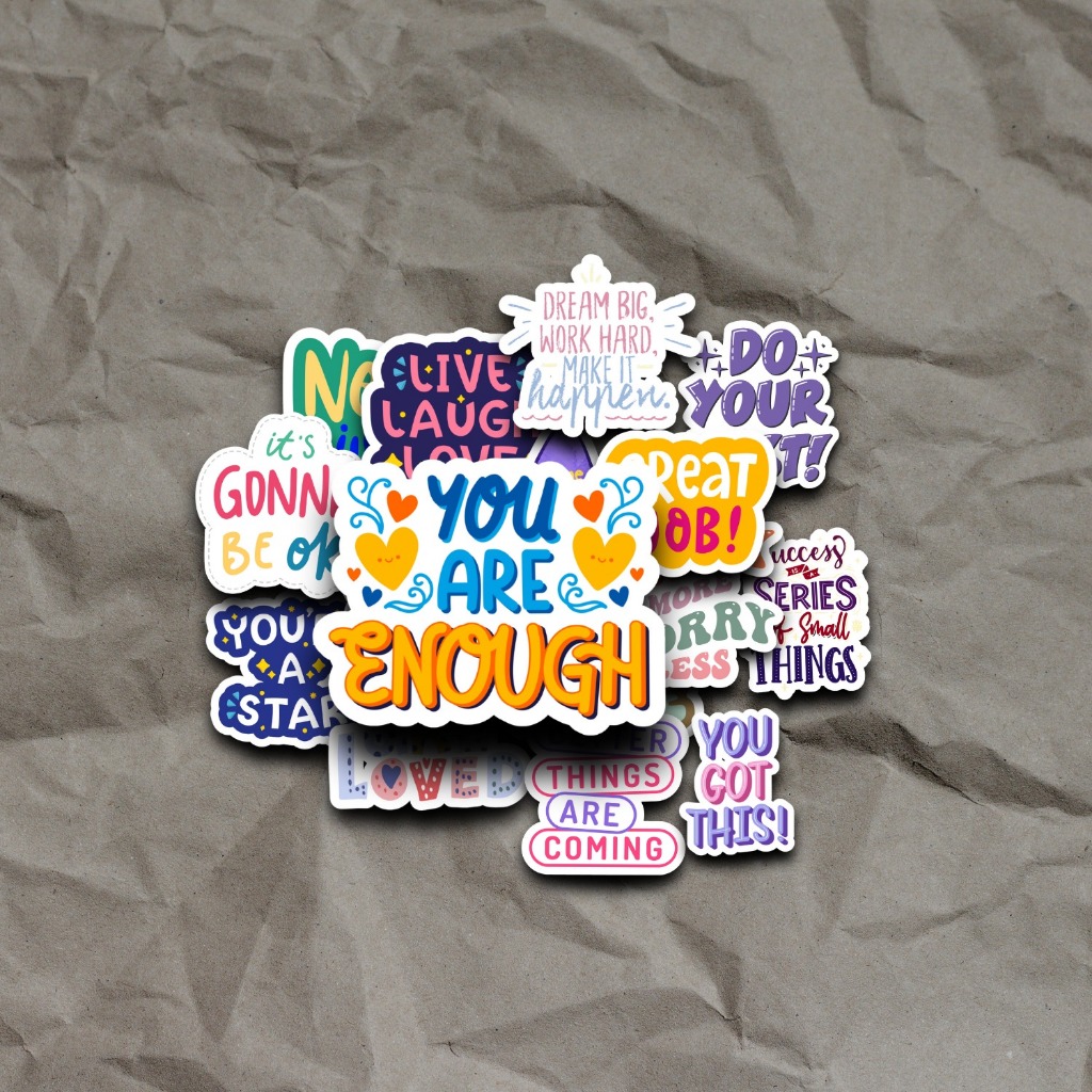 50pcs - Positive Affirmation Stickers – Motivational, Self-Love ...