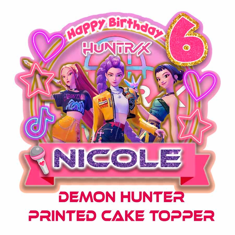 Customized DEMON HUNTERS HUNTRIX Cake topper2 | Shopee Philippines