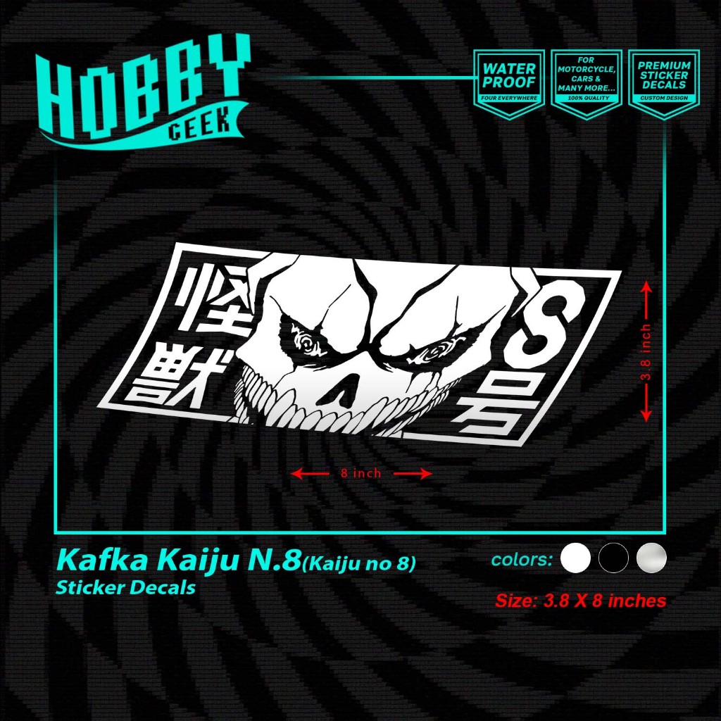 KAIJU NO 8 KAFKA HIBINO Anime Waterproof Decal Sticker (For Moto&Car ...