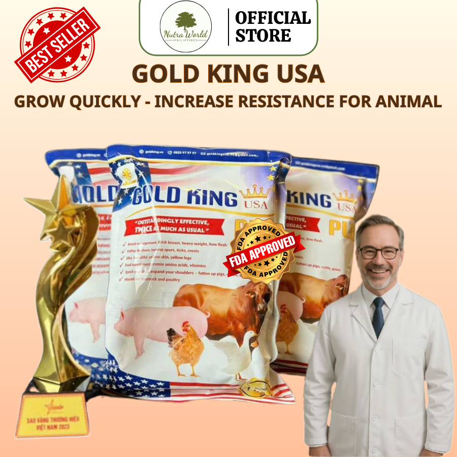 Gold King USA 250G Growth Booster Feed for Pigs, Cattle, Poultry Fast ...